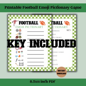 Football Emoji Pictionary Party Game: Printable Activity (PDF) - Etsy