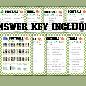 Football Party Game Bundle, Super Bowl Party Games, Party Games for ...