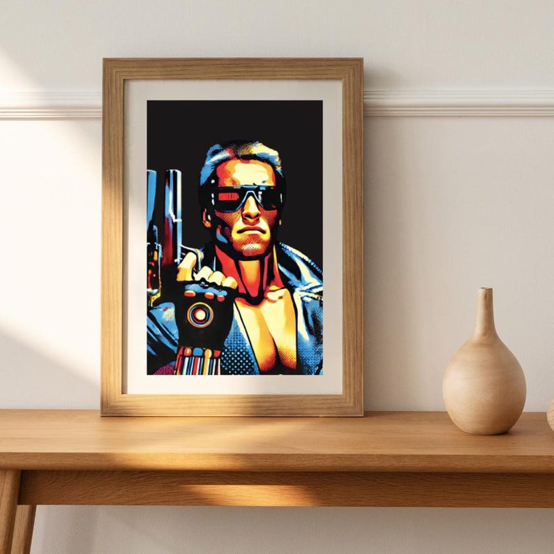 Terminator Style Pop Art PNG | Digital Download for Print on Demand ...
