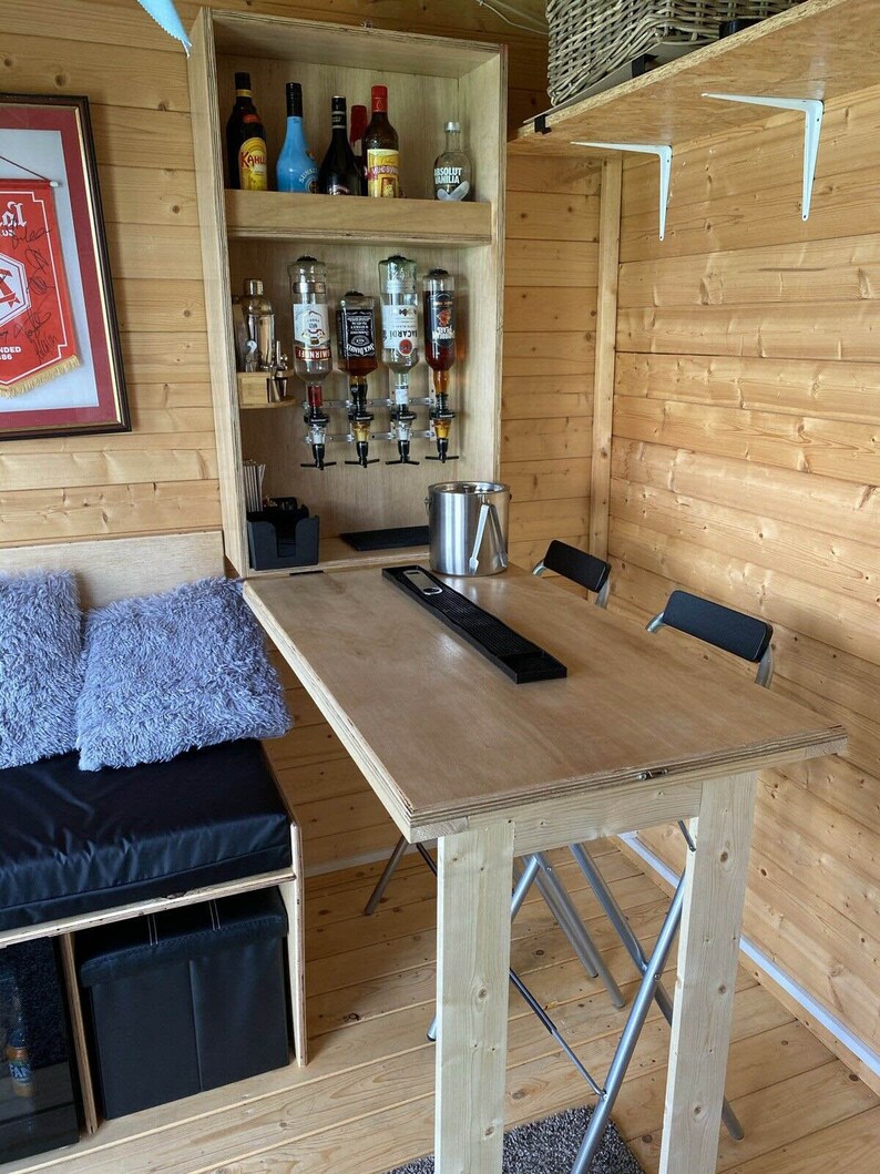 Murphy Wooden Bar Cabinet Outdoor / Indoor Bar - Etsy