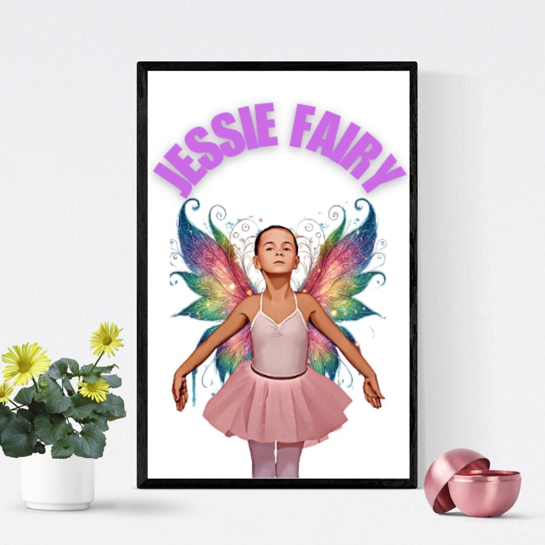 Personalized Fairy Wall Art for Kids | Custom Fairy Poster With Name ...