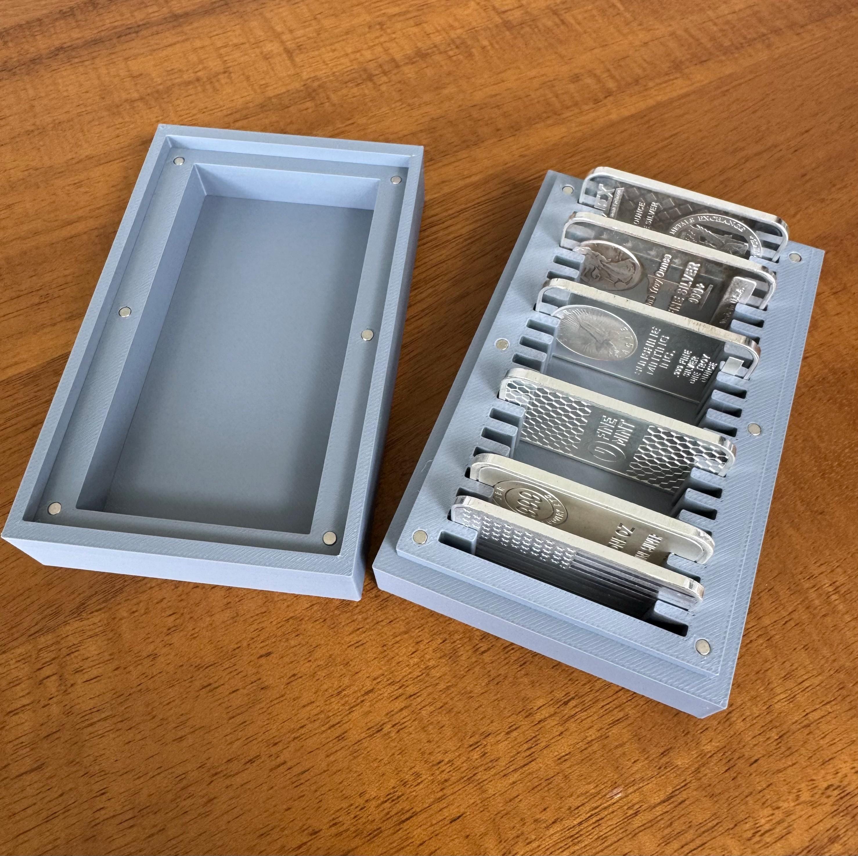 Silver Bar 1oz Storage Box - Magnetic Lid - Multiple Sizes - Etsy