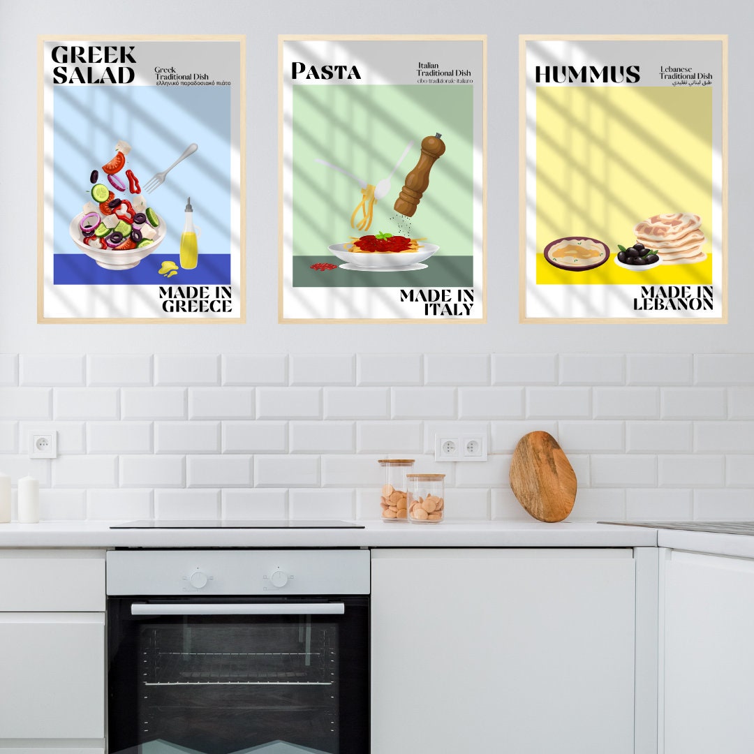 Food Prints - Kitchen Prints - Food From Around the World - Dining Room ...