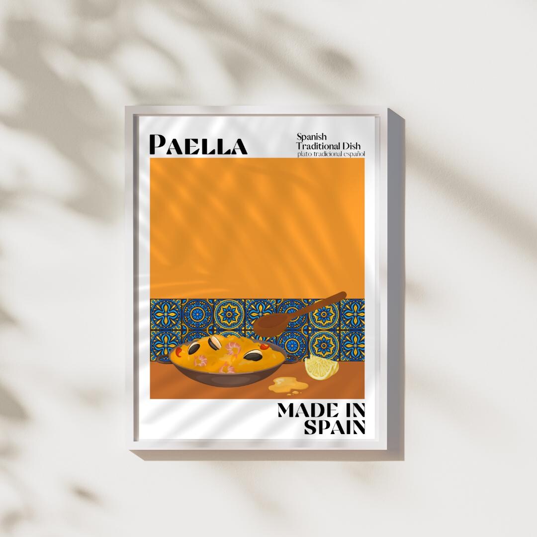 Paella Print | | Print at Home | Wall Art | PRINTABLE Wall Art ...
