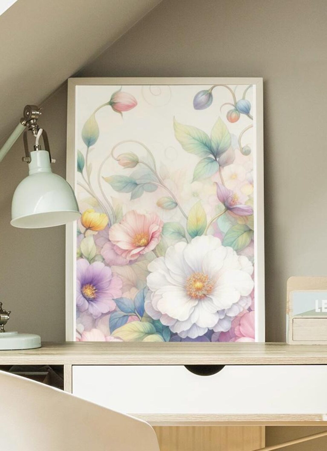 Spring Inspired Wall Art With Flowers, Modern and Colourful Wall Art ...