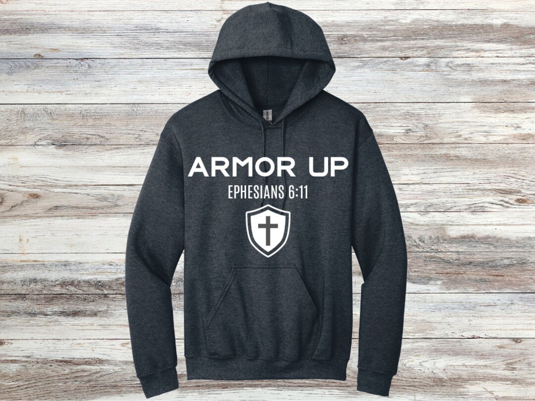 Armor up Christian Hoodie Bible Verse Crewneck Sweatshirt - Etsy
