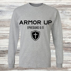 Armor up Christian Hoodie Bible Verse Crewneck Sweatshirt - Etsy