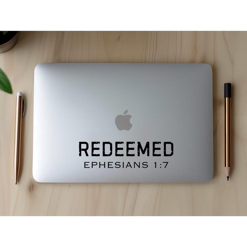 Redeemed Car Decal - Ephesians 1 7 Scripture Quote for Faithful Drivers ...