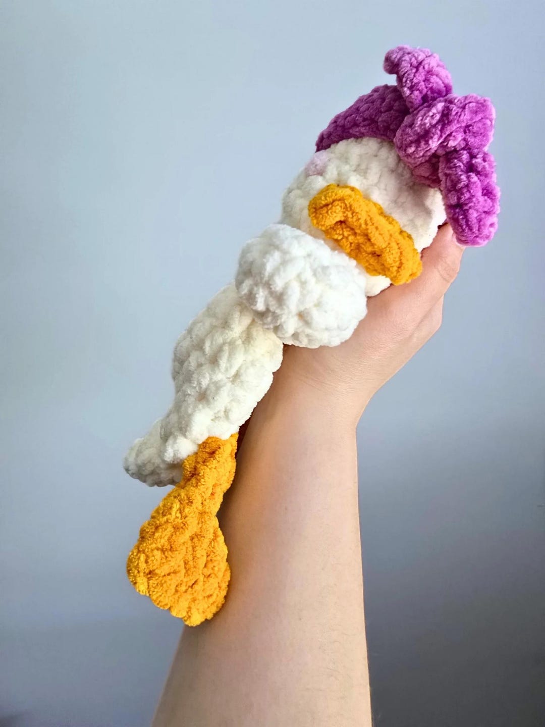 Small Ducky Crochet Snuggler Amigurumi Handmade Lovey - Etsy
