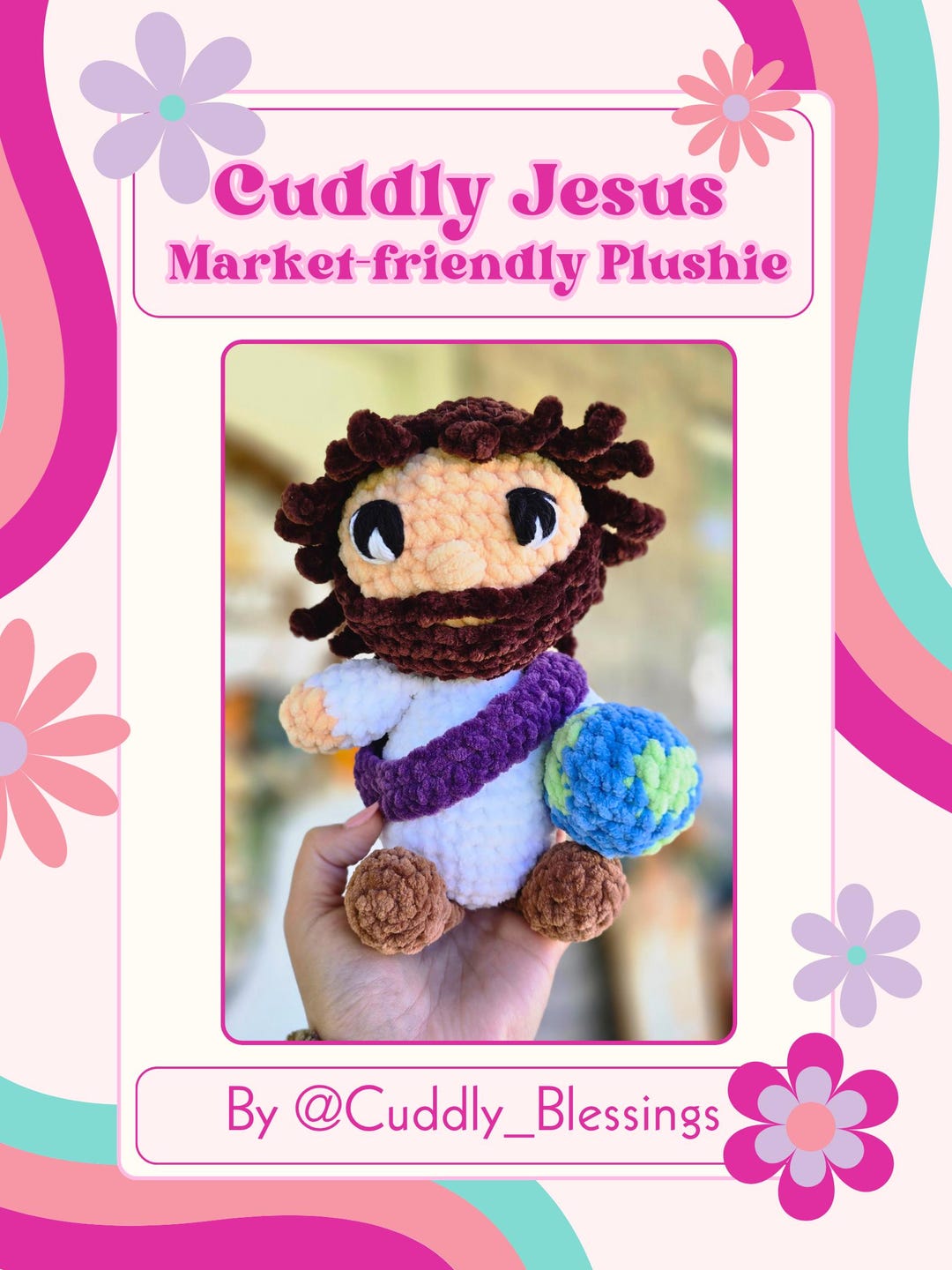 PATTERN ONLY: Jesus Christ Plushie Crochet Pattern | Christian Baptism ...