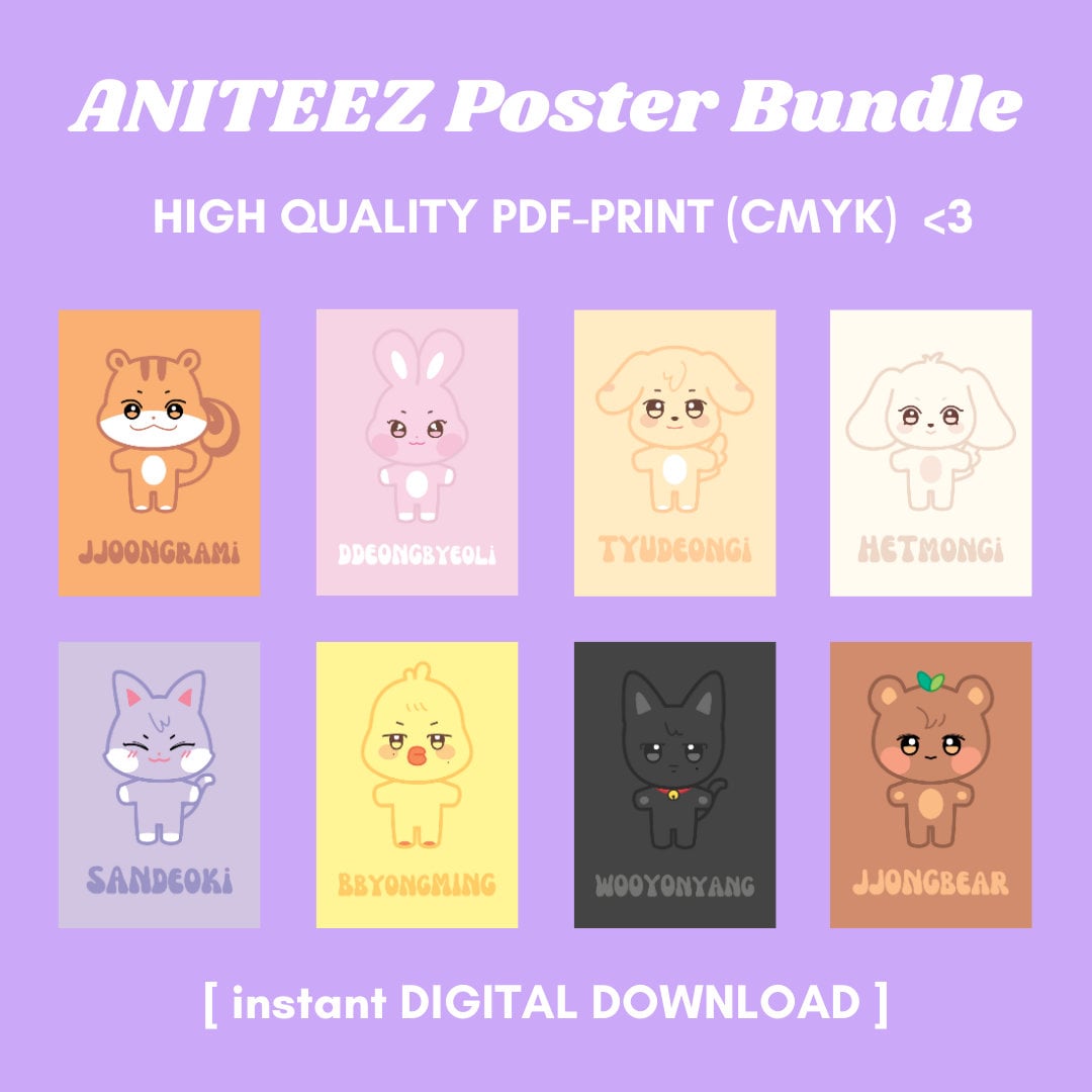 ANITEEZ POSTER BUNDLE / Ateez / Seonghwa / Hongjoong / Yunho / Yeosang ...