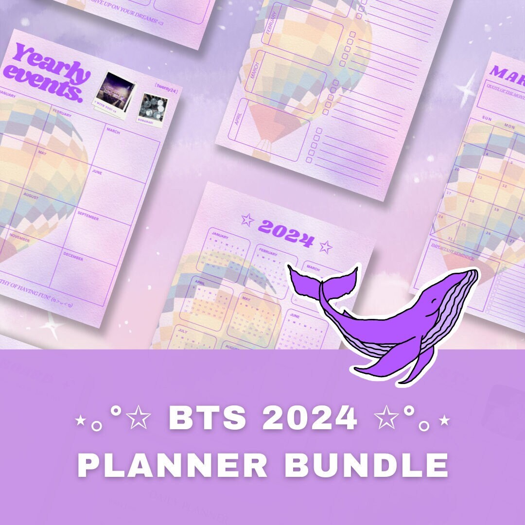 BTS PLANNER BUNDLE / Yearly / Monthly / Digital / Printable / Good ...