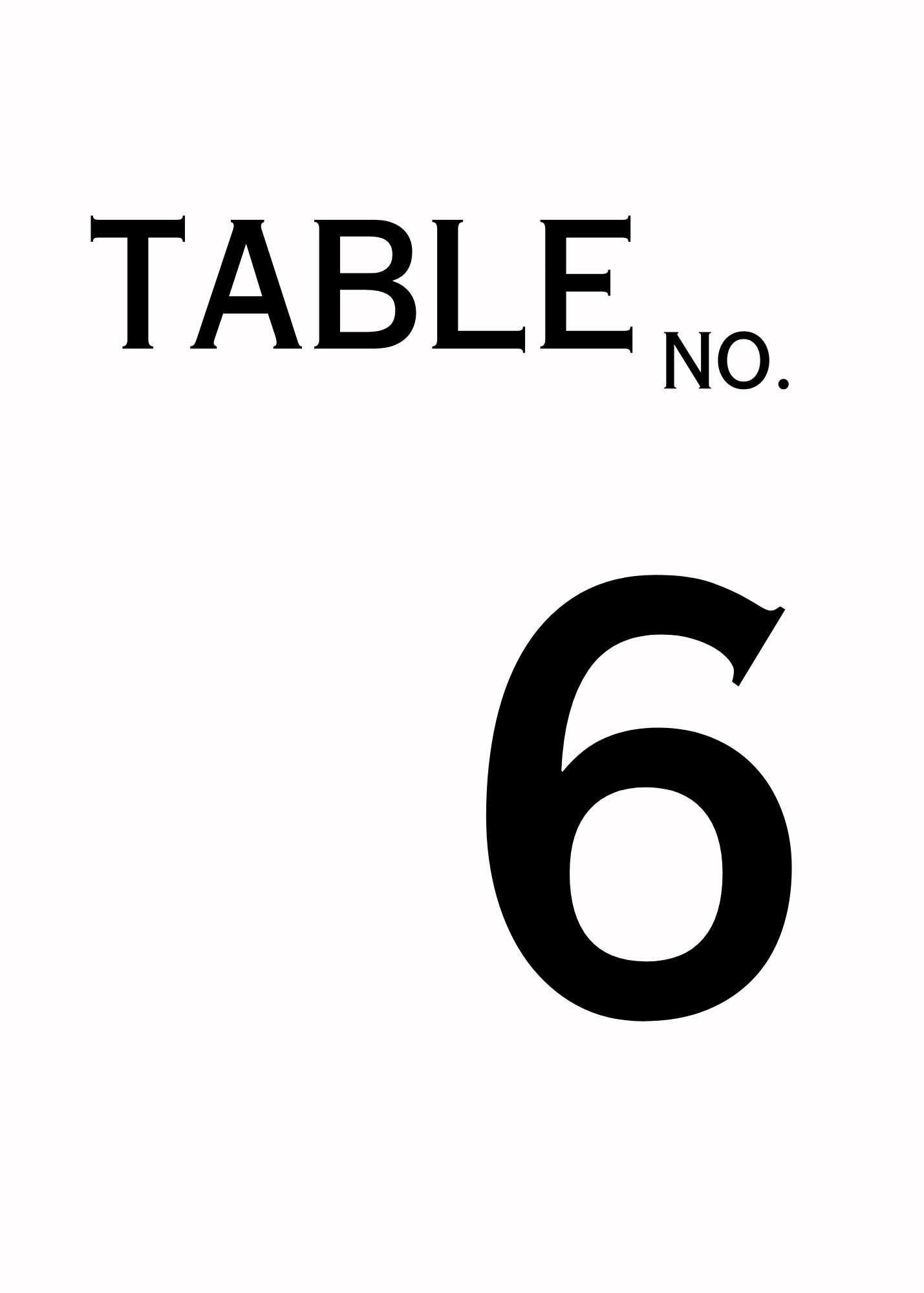 PRINTABLE TABLE NUMBERS - Digital Download - Print at Home - - Etsy