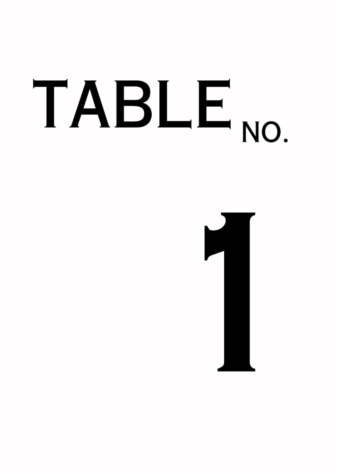 PRINTABLE TABLE NUMBERS - Digital Download - Print at Home - - Etsy
