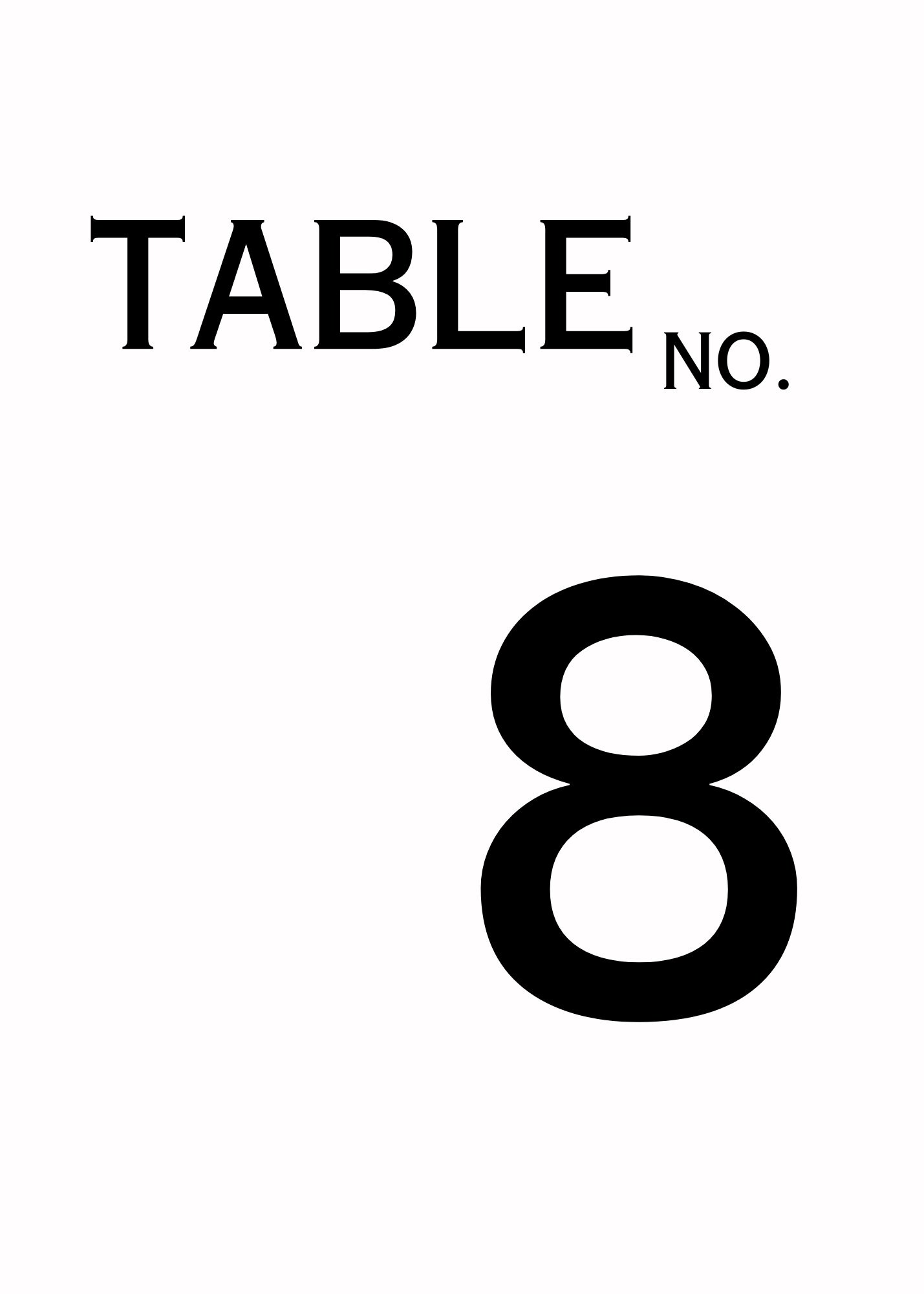 PRINTABLE TABLE NUMBERS - Digital Download - Print at Home - - Etsy