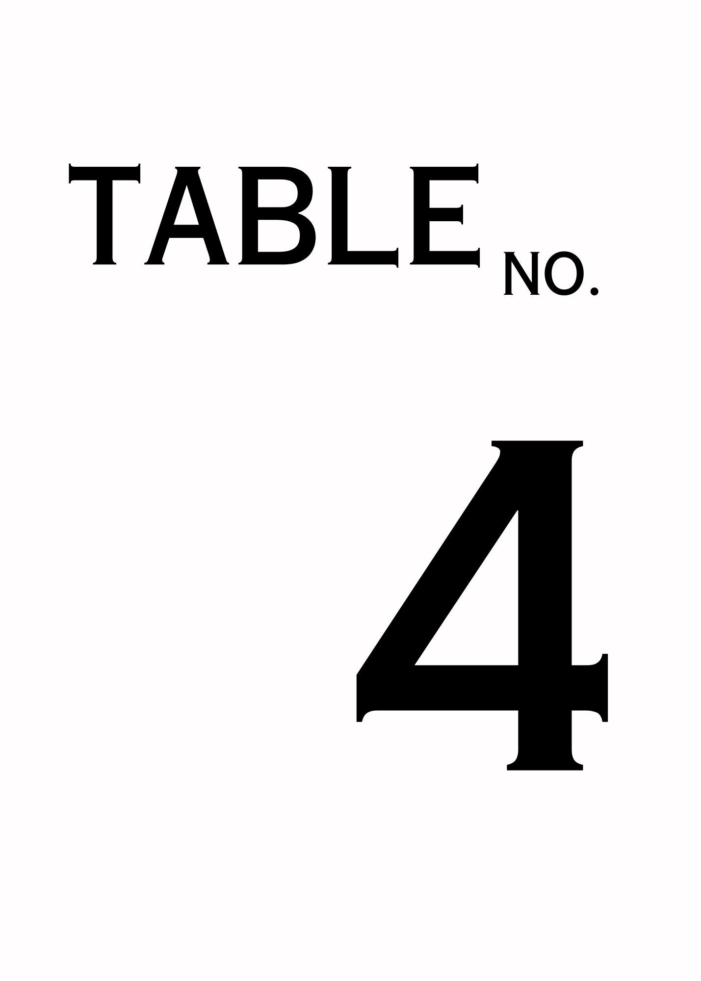 PRINTABLE TABLE NUMBERS - Digital Download - Print at Home - - Etsy