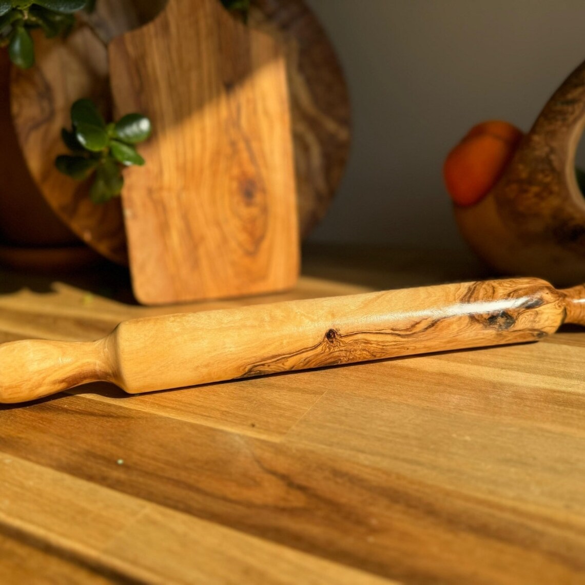 Olive Wood Rolling Pin - Handmade Olive Wood - Etsy