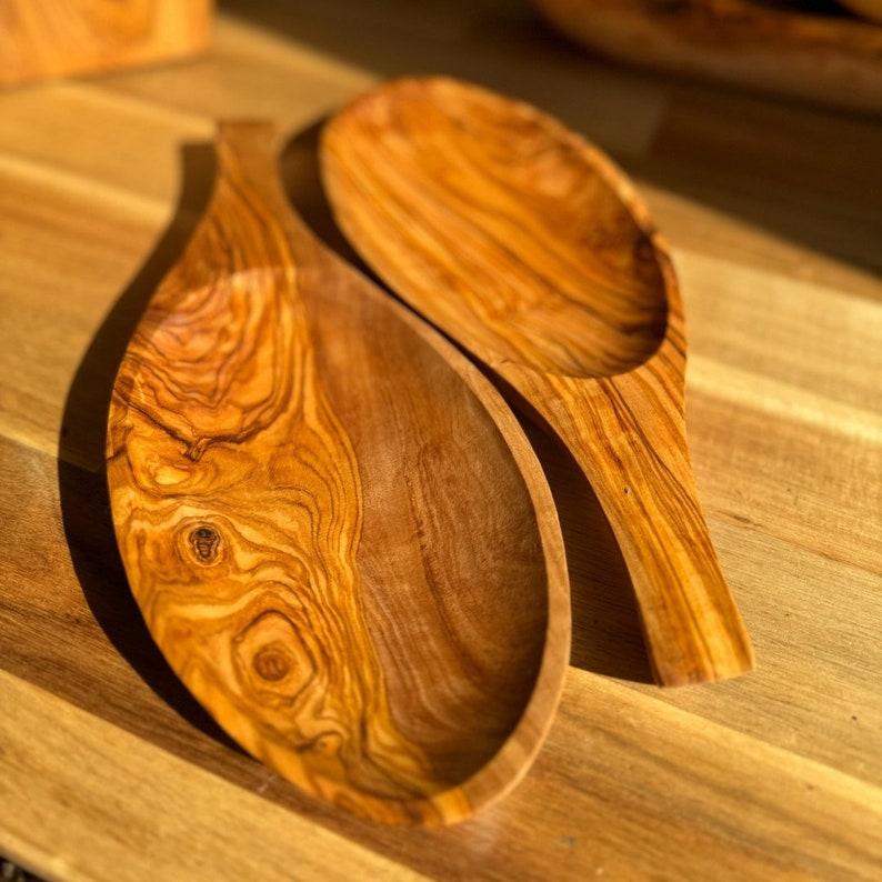 Olive Wood Spoon Rest Handmade Olive Wood - Etsy