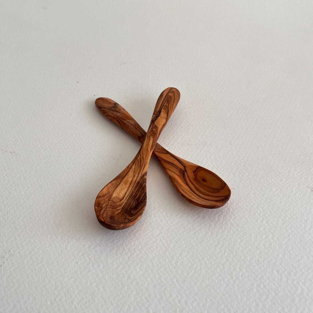 Olive Wood Small Coffee Spoons - Etsy