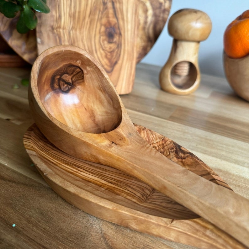 Olive Wood Spoon Rest Handmade Olive Wood - Etsy