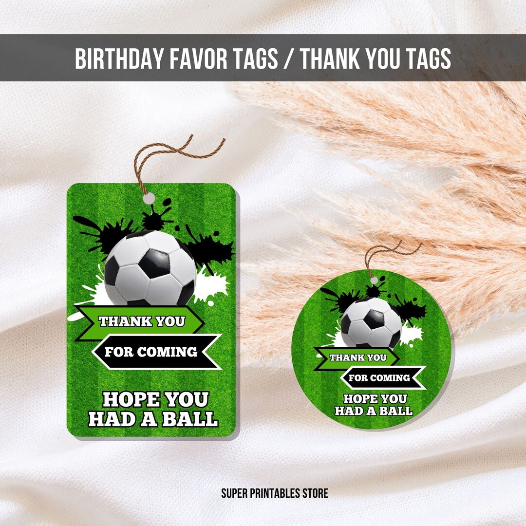 Football Theme Thank You Tags/favor Tags - Football Theme Decoration ...