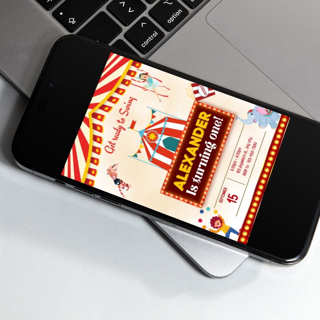 Editable Carnival Theme Invitation Fun Digital Download for Festive ...