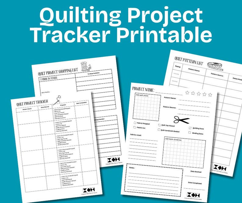 Quilting Project Tracker Printable - Stay Organized and Inspired! - Etsy