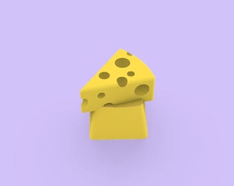 Cheese Slice Pencil Topper 3D Print STL File - Etsy
