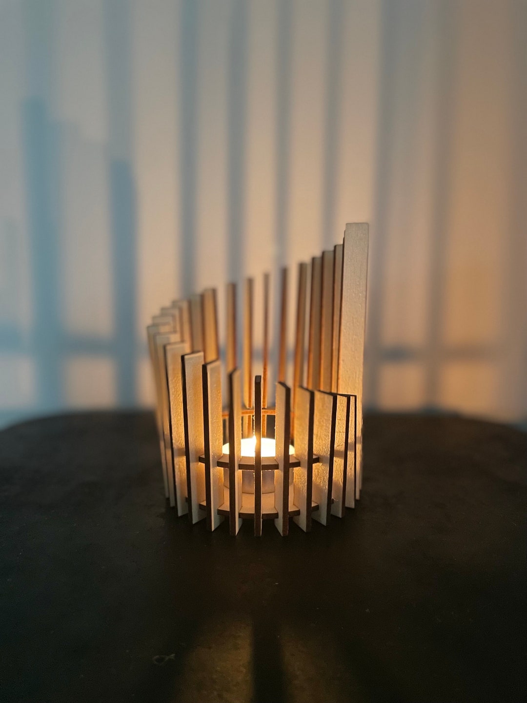 Wooden Light, Lantern, Tealight Holder, Candle Holder, Table Fire ...