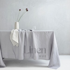 Linen Table Cover, Extra Long Tablecloth, Stonewashed Linen Tablecloth ...