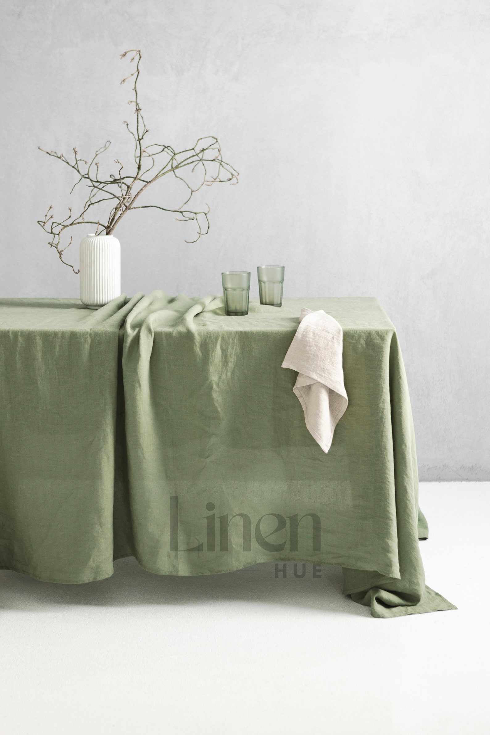 Natural Linen Tablecloth, Extra Large Rectangle Tablecloth, Oval Table ...
