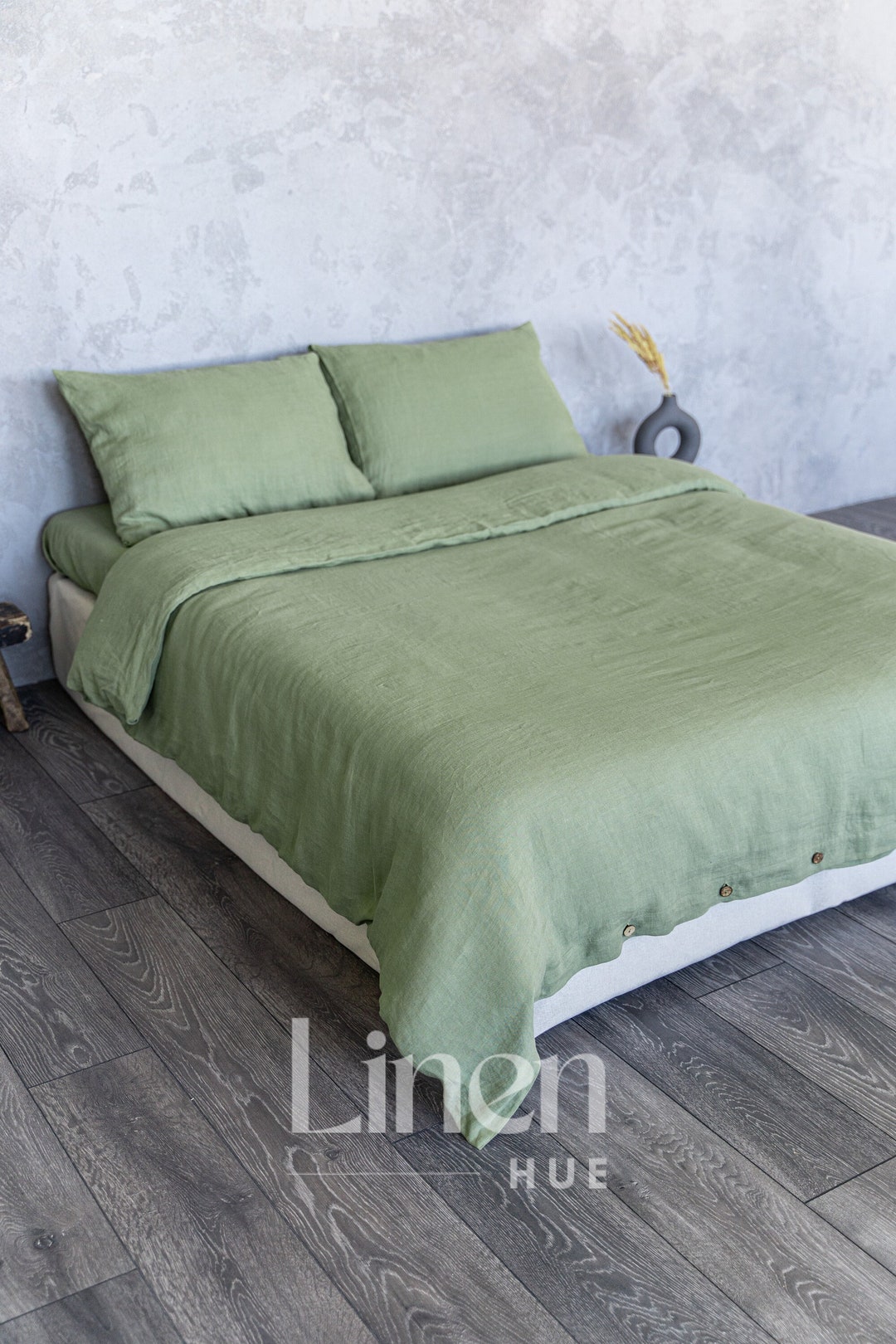Linen Bedding Set, Linen Duvet Cover and 2 Linen Pillow Covers, Custom ...