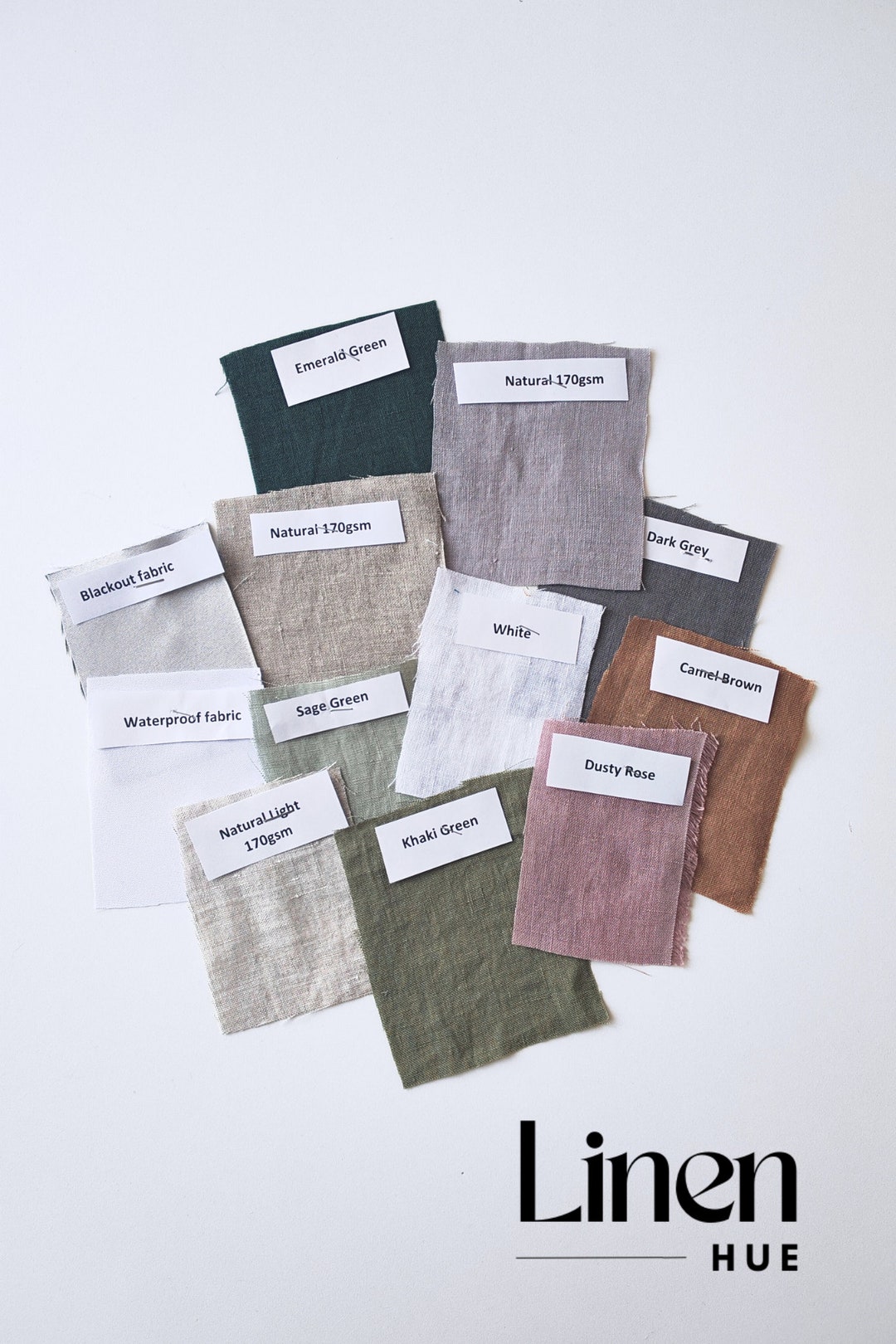 Linen Fabric Samples, Linen Swatches Set, Linen Samples for Shower ...