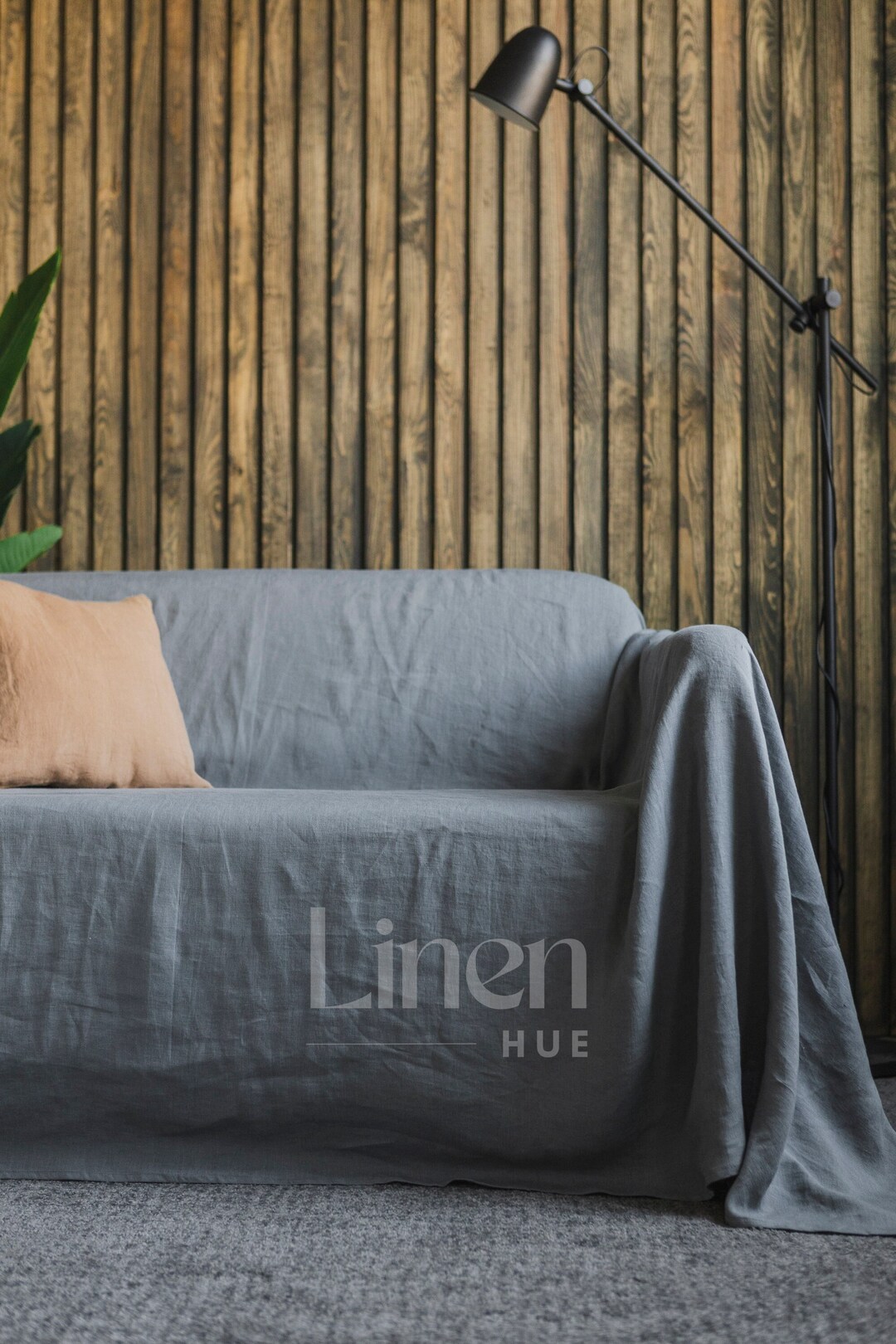 Linen Sofa Cover, Loose Couch Slipcover, Custom Slipcover, Linen ...