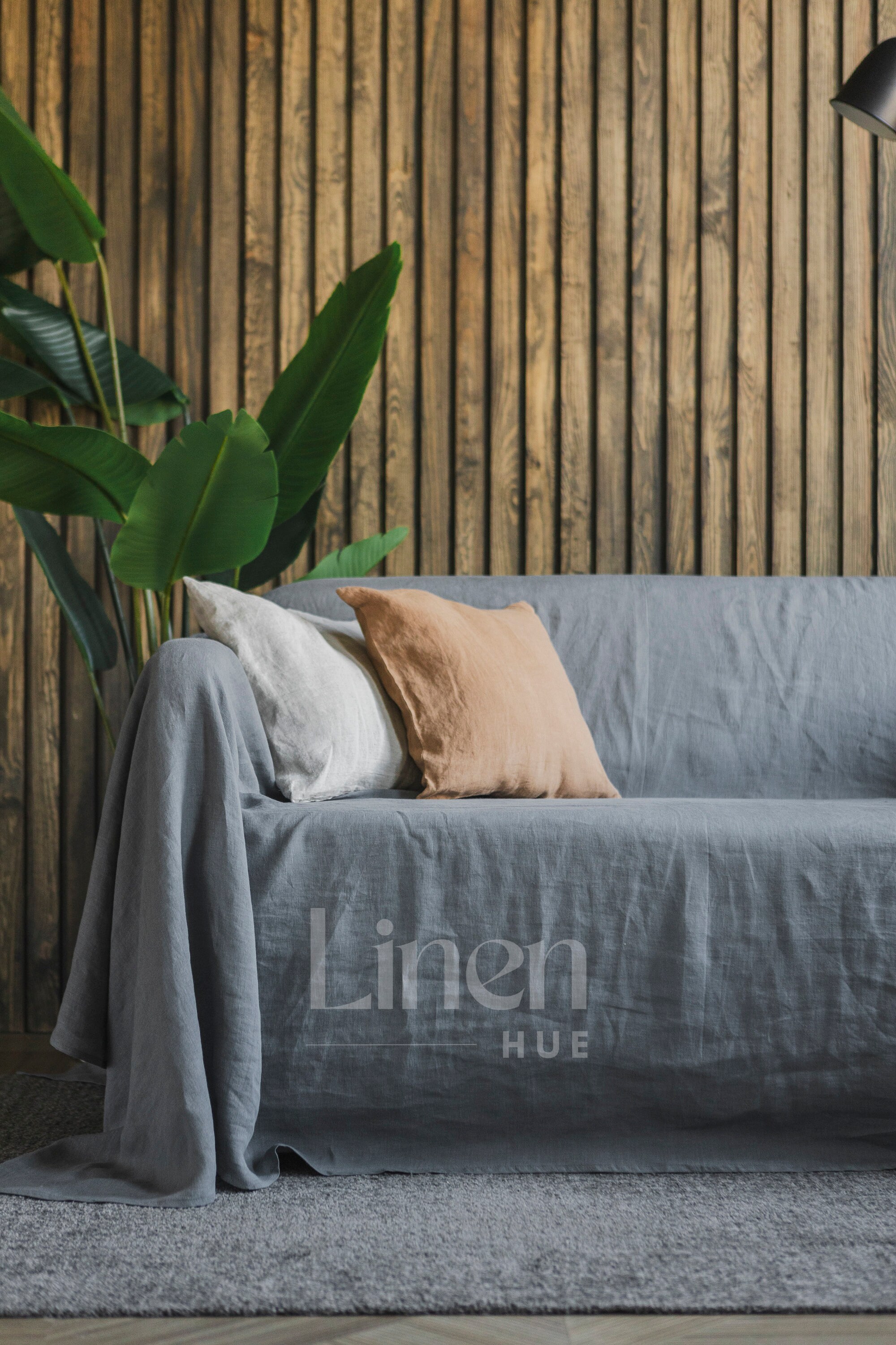 Linen Sofa Cover, Loose Couch Slipcover, Custom Slipcover, Linen ...