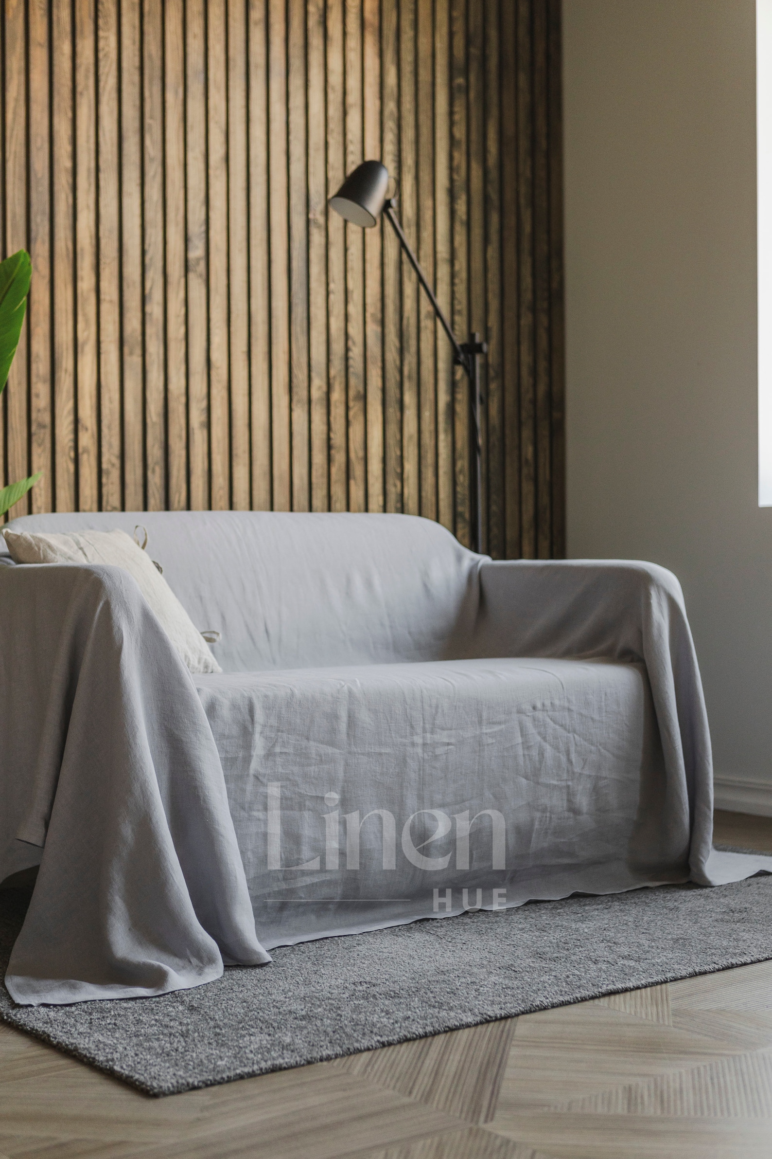 Linen Sofa Cover, Loose Couch Slipcover, Custom Slipcover, Linen ...