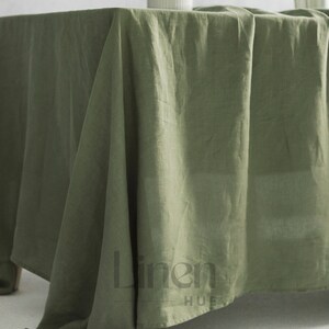 Natural Linen Tablecloth, Extra Large Rectangle Tablecloth, Oval Table ...