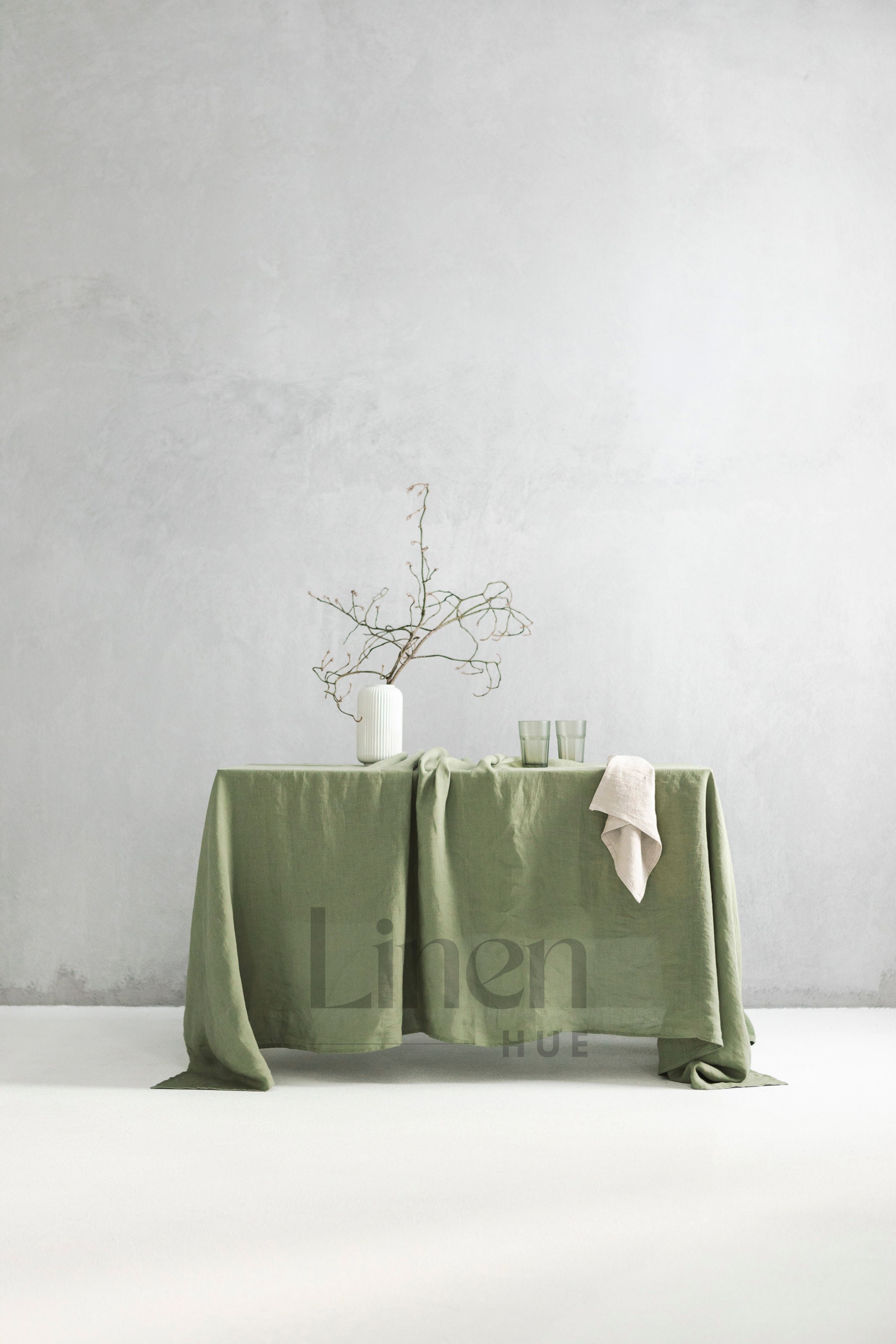 Natural Linen Tablecloth, Extra Large Rectangle Tablecloth, Oval Table ...