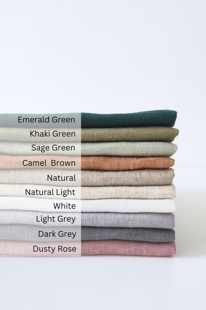 Linen Fabric Samples Set, Linen Swatches for Linen Shower Curtains ...