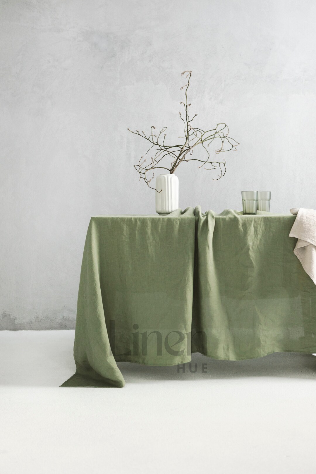 Natural Linen Tablecloth, Table Cloth, Rectangle Tablecloth, Oval Table ...