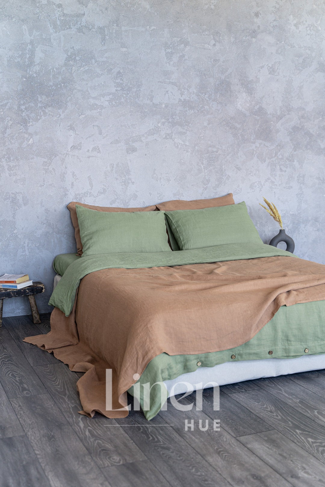 Bed Cover | Washed Linen Sheet | Linen Bedspread | Linen Bed Throw ...