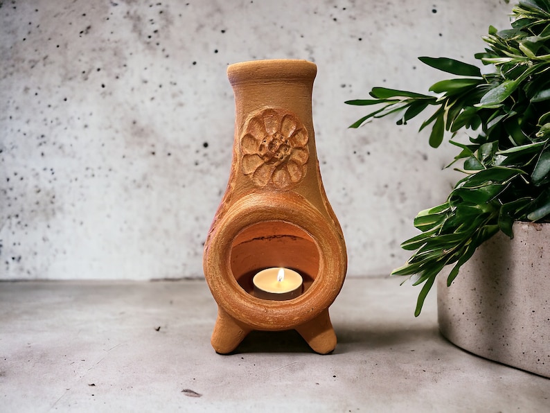 Mini Tea Light Mexican Chiminea, Tabletop Mini Chimenea, Insense and ...