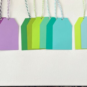 Colored Gift Tags W/matching String, 40 Total Combinations of Bold and ...