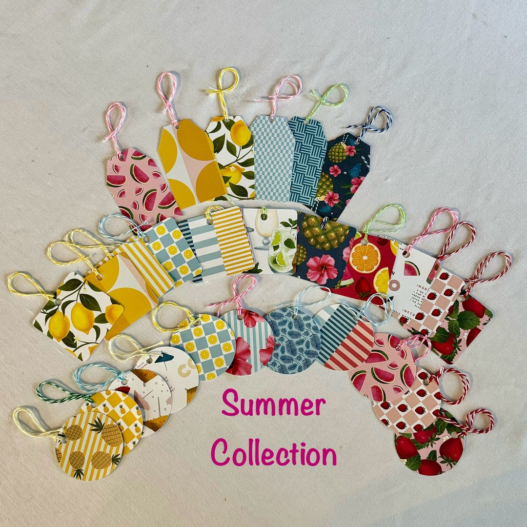 Colored Gift Tags W/matching String, 40 Total Combinations of Bold and ...