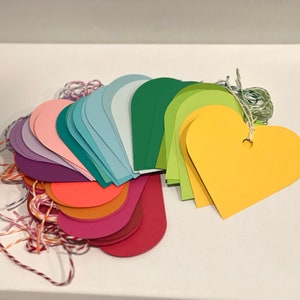 Colored Gift Tags W/matching String, 40 Total Combinations of Bold and ...