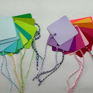 Colored Gift Tags W/matching String, 40 Total Combinations of Bold and ...