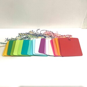 Colored Gift Tags W/matching String, 40 Total Combinations of Bold and ...