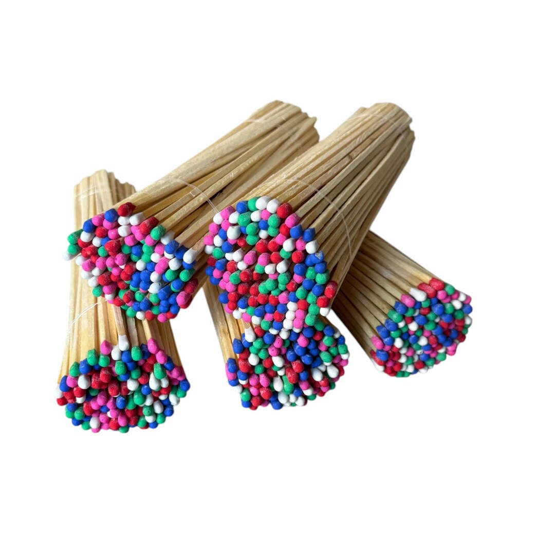 8" Colored Fireplace Matches - Long Safety Matches, Refill Bundle - Etsy