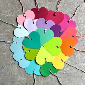Colored Gift Tags W/matching String, 40 Total Combinations of Bold and ...