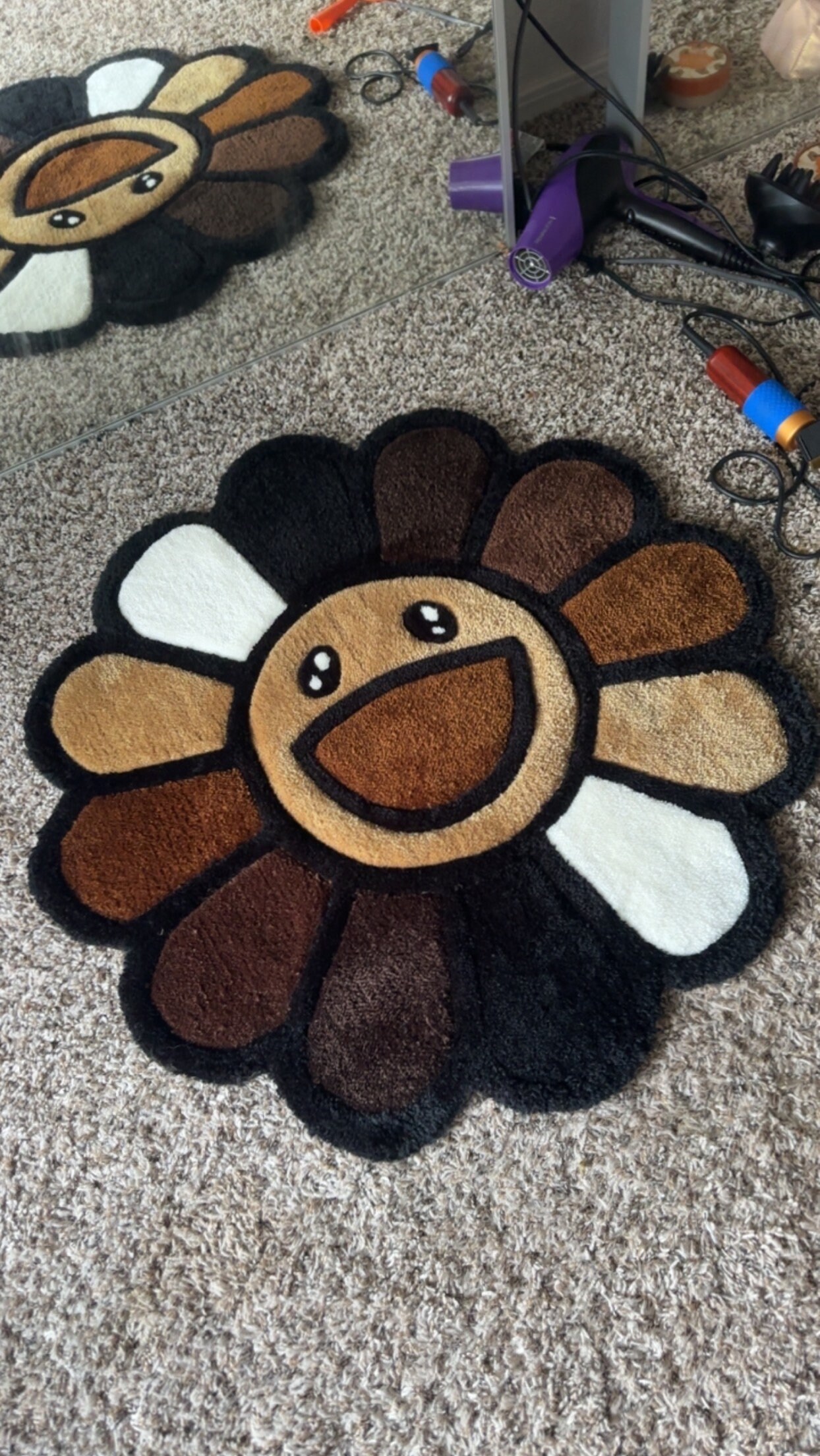 Murakami Inspired Flower Rug - Etsy